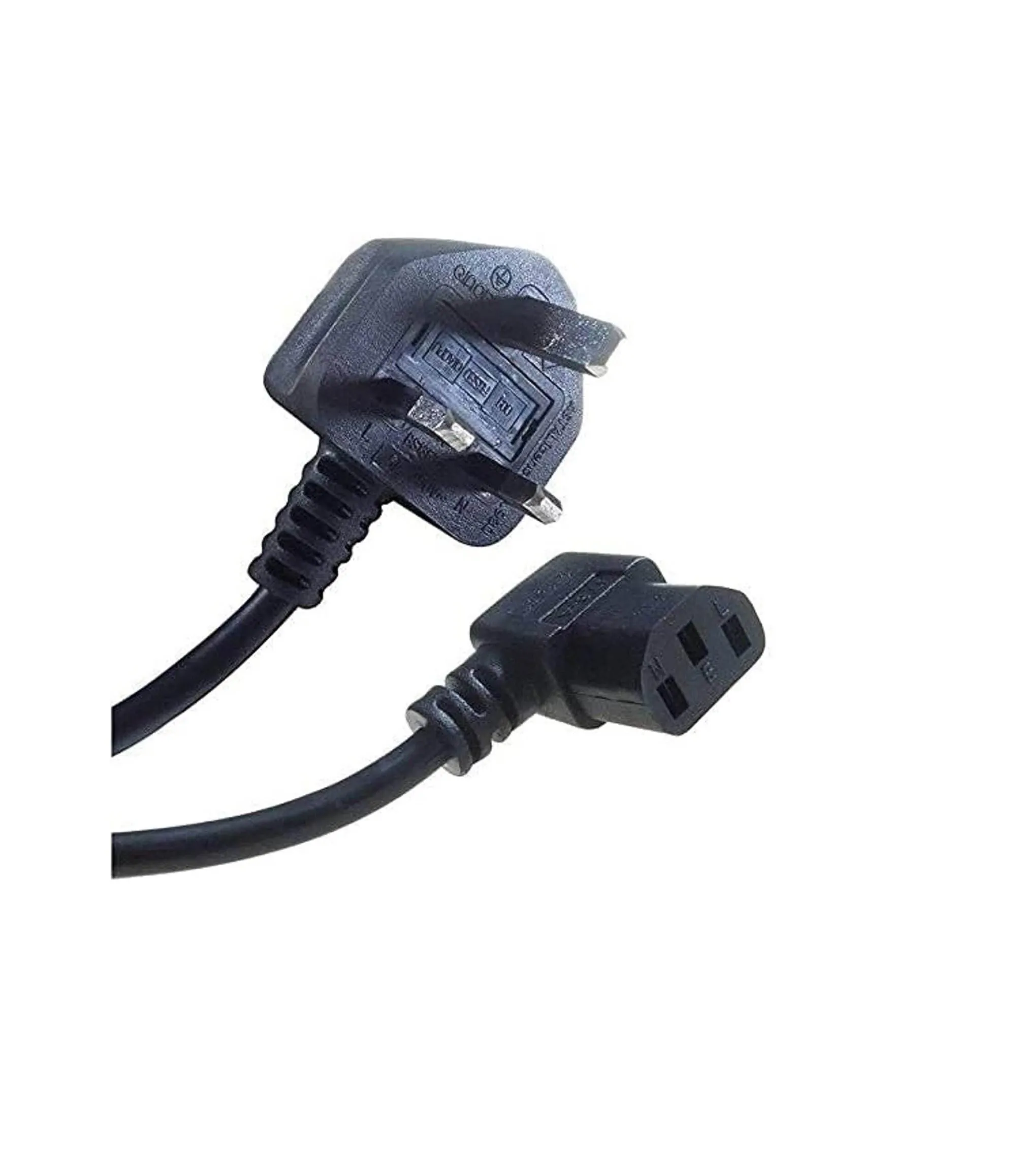 Desktop Power Cable Angled C13 90 Degree to UK Plug L type Cable (3M ...