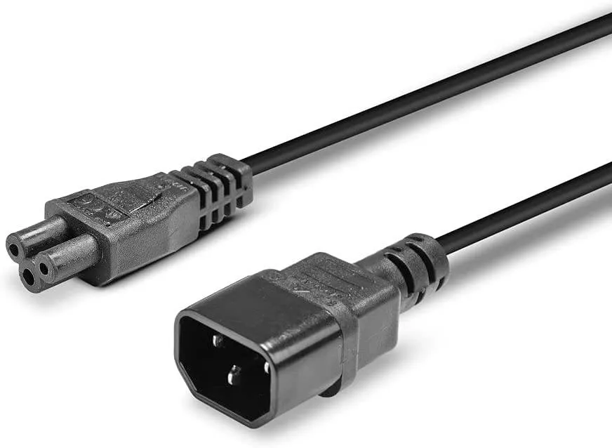 IEC C14 to IEC C5 Cloverleaf Extension Cable 1M – Divine Plus Trading LLC